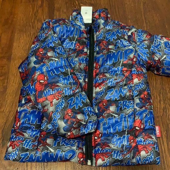 Disney | Jackets & Coats | Disney Spiderman Puffer Coat | Poshmark